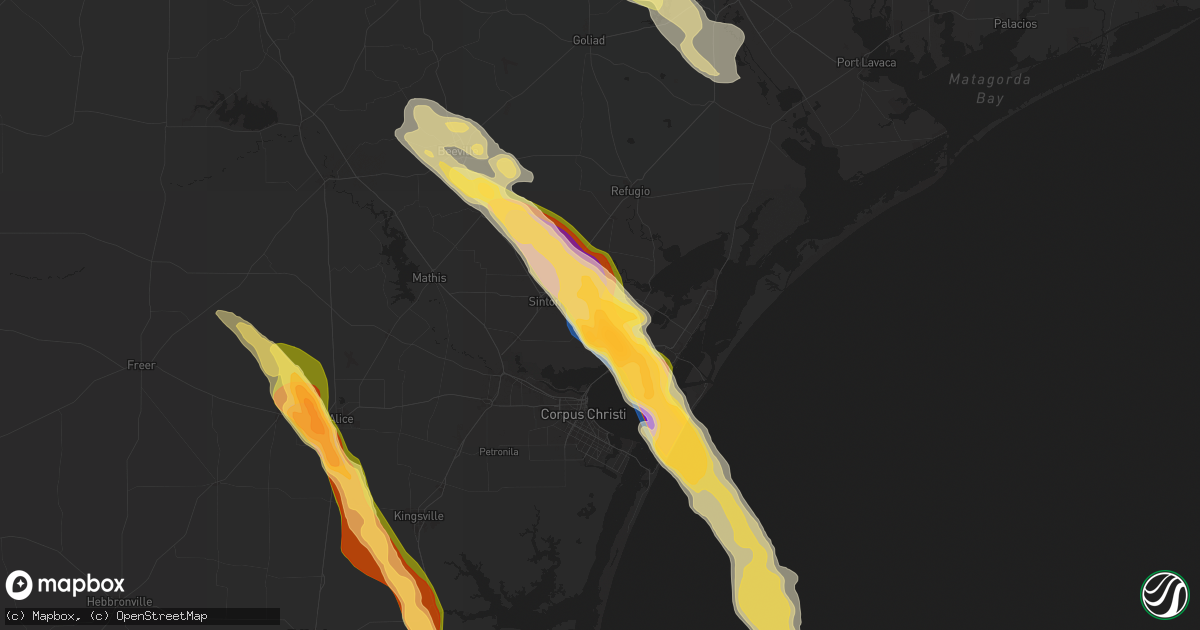 Hail Map in Taft, TX on November 1, 2025 - HailTrace